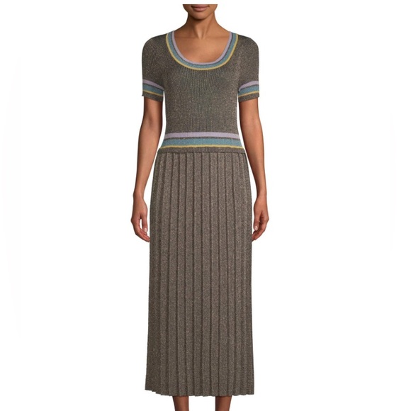 Anna Sui | Dresses | Sui By Anna Sui Womens Striped Trim Knit Dress ...
